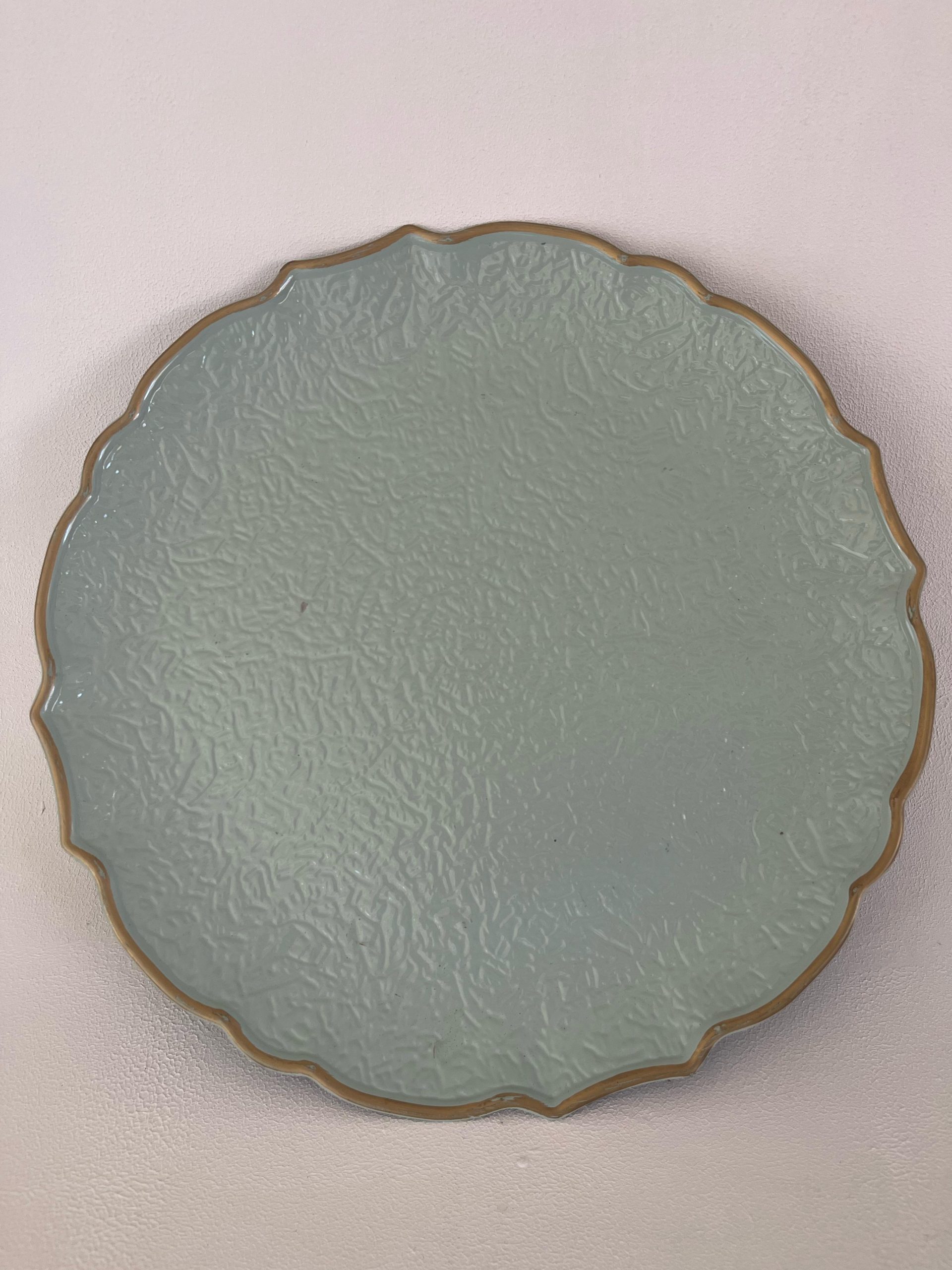 Mint Green Gold Rim Underplate (32.5cm) – pinnaclefunctions